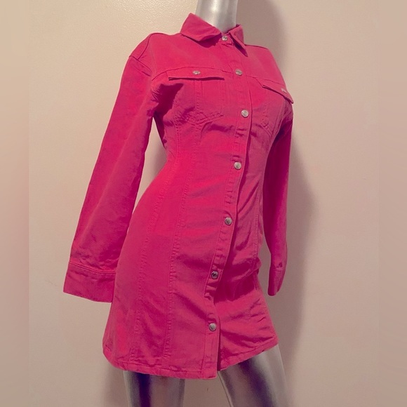 Ciscos | Jackets & Coats | Cisos Design Pink Denim Long Sleeve Coat ...